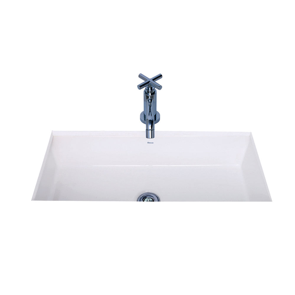 Cuba de Embutir Retangular Branca 59x30,5cm L1071 - Deca - padovani