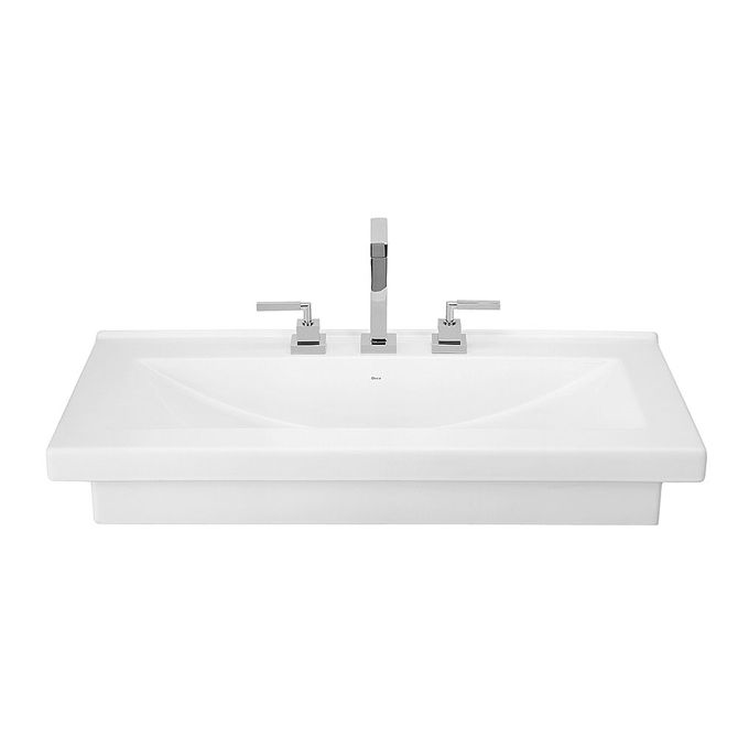 Cuba de Apoio e Sobrepor Retangular Branca com Mesa 92x45,5 L95 - Deca ...