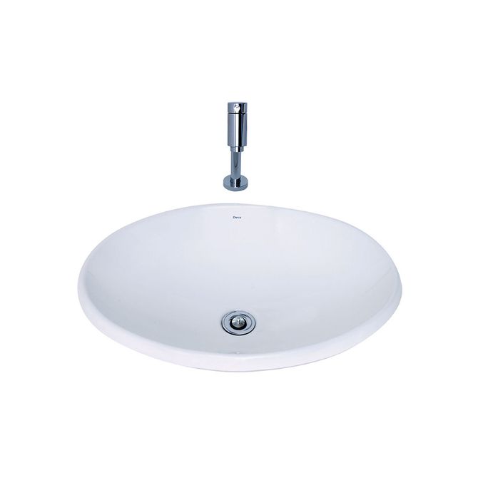 Cuba de Sobrepor Oval Branca 50,5x38,5cm L680 - Deca - padovani