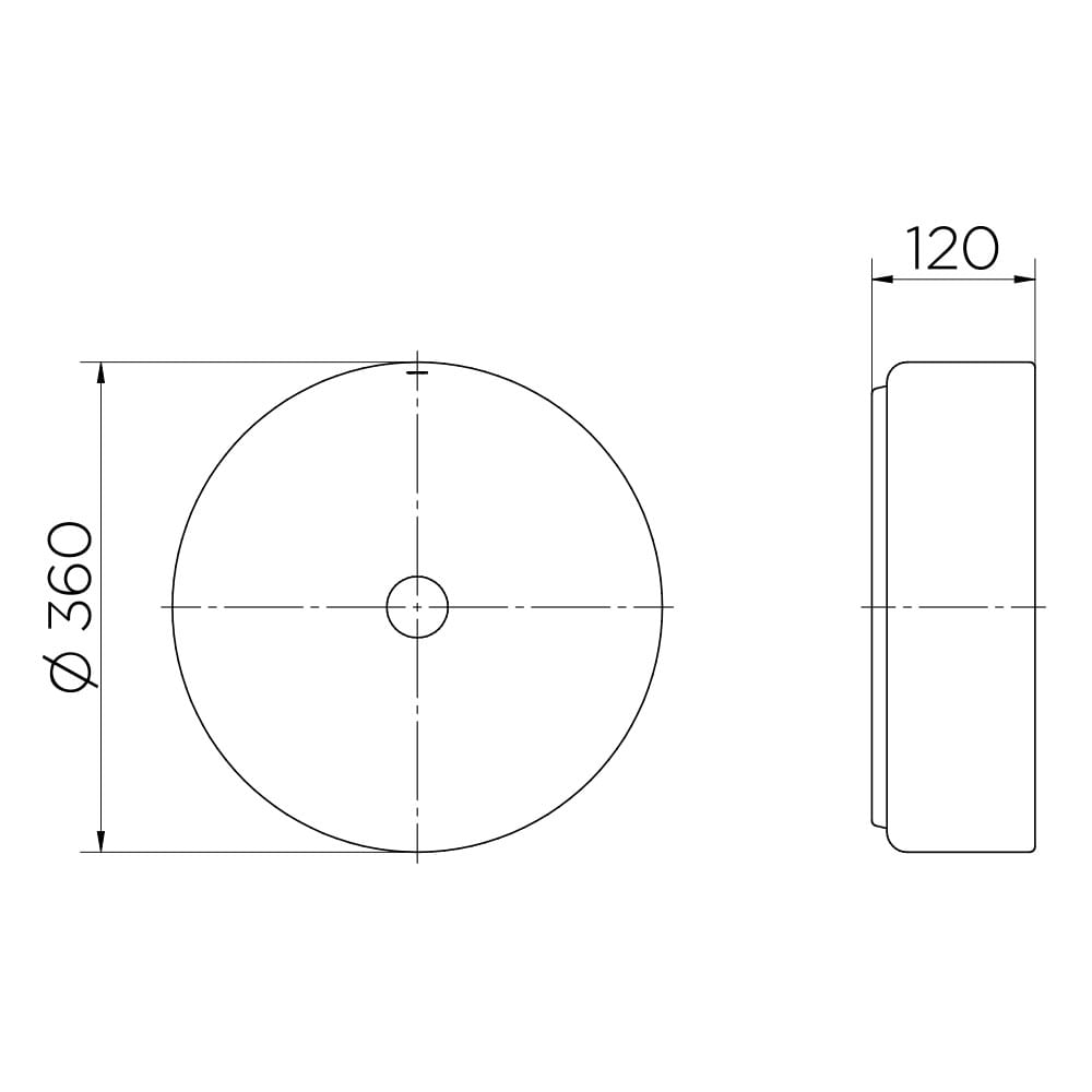 Cuba de Apoio Redonda Branca 36cm - RD4 - 970926 - Docol - padovani