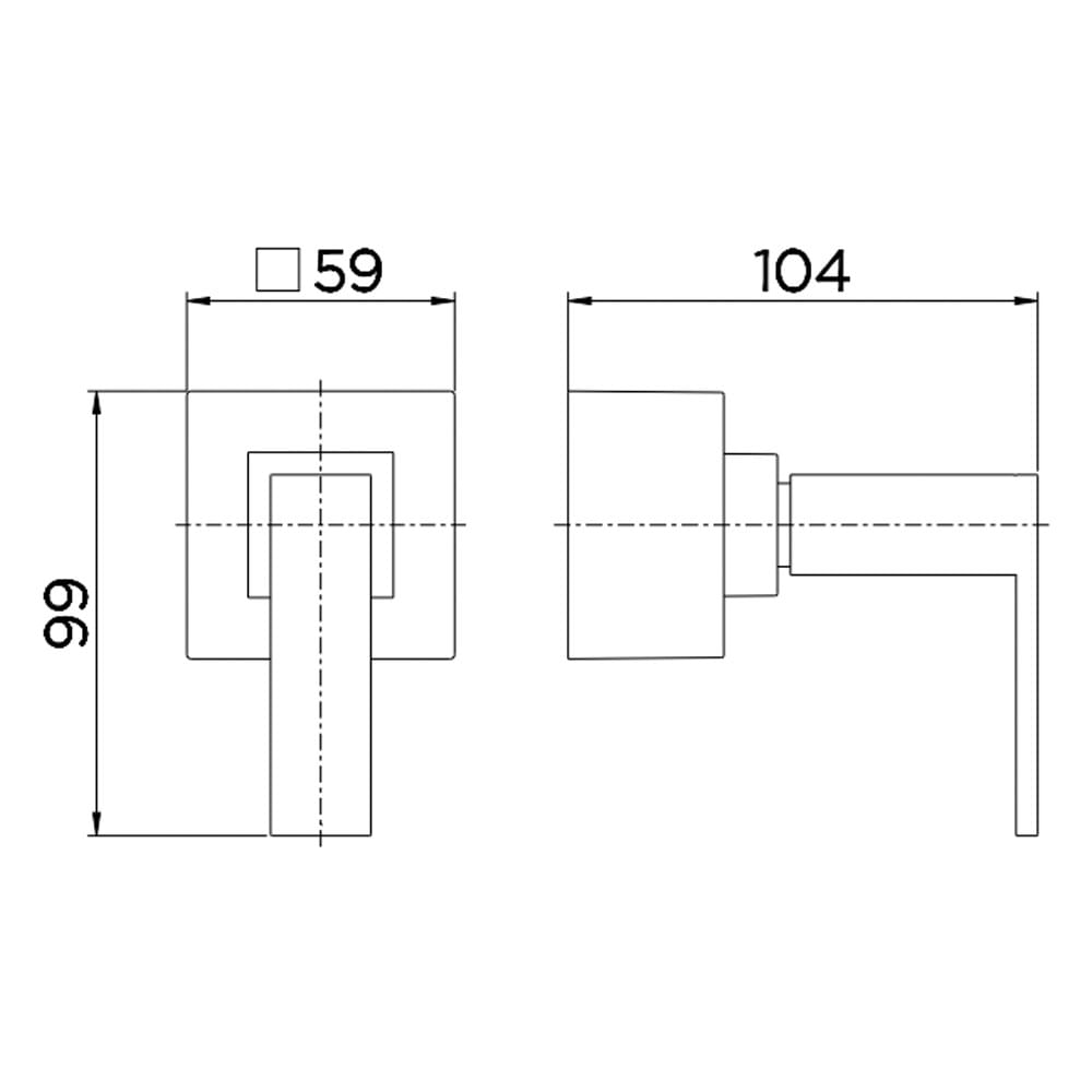 Acabamento para Registro Base Deca Square 3/4" - Docol - padovani