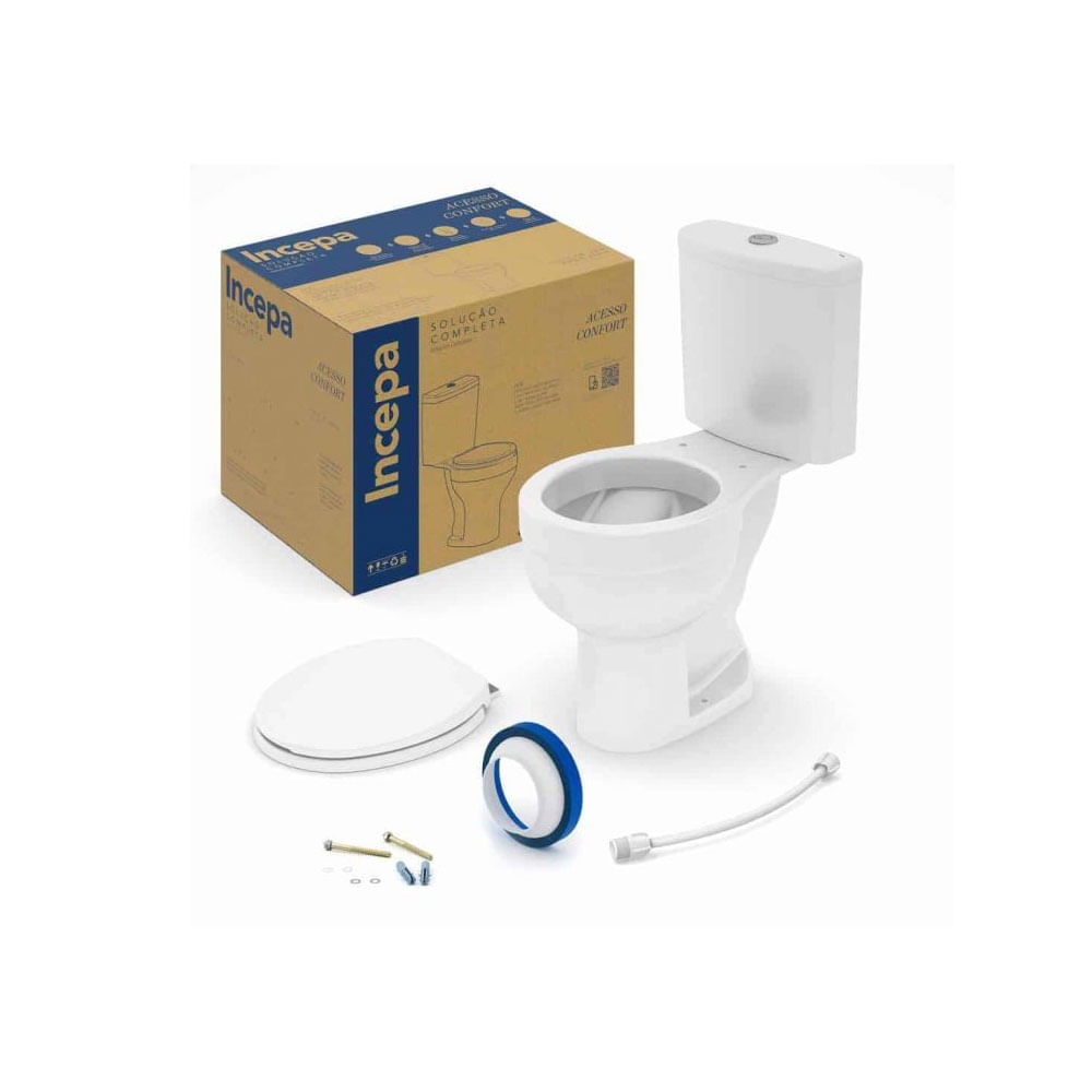 kit Bacia com Caixa Acoplada Acesso Confort sem Abertura - Incepa ...