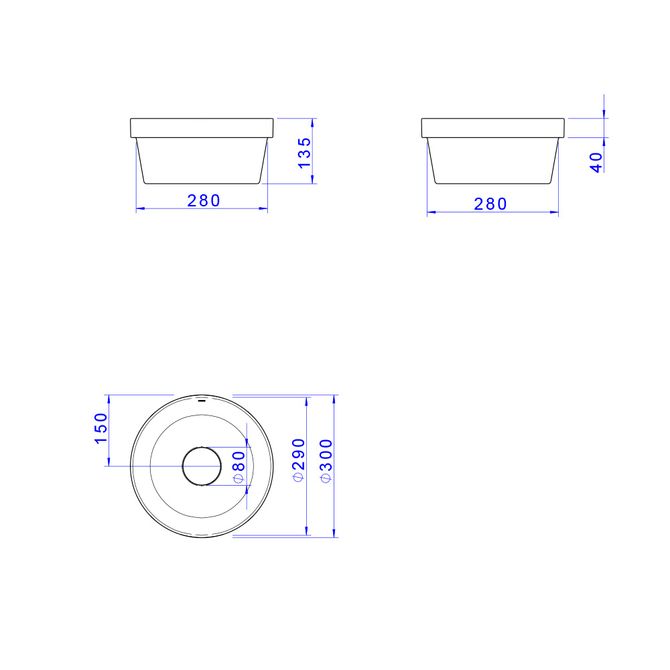 Cuba para Lavatorio Sobrepor Salvia 30cm - L.22030.49 - Deca - padovani